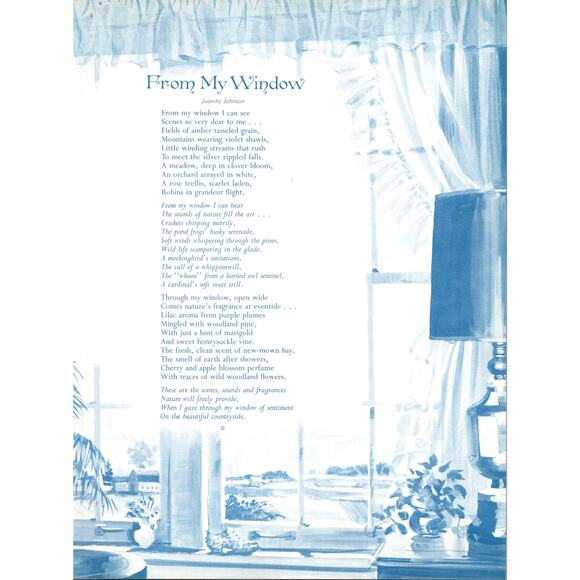 None and/or Unknown | Other | From My Window Juanita Johnson 97s Poem ...